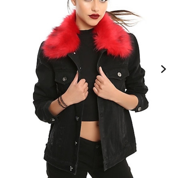 Hot Topic | Jackets & Coats | Denim Jacket With Fur Collar | Poshmark